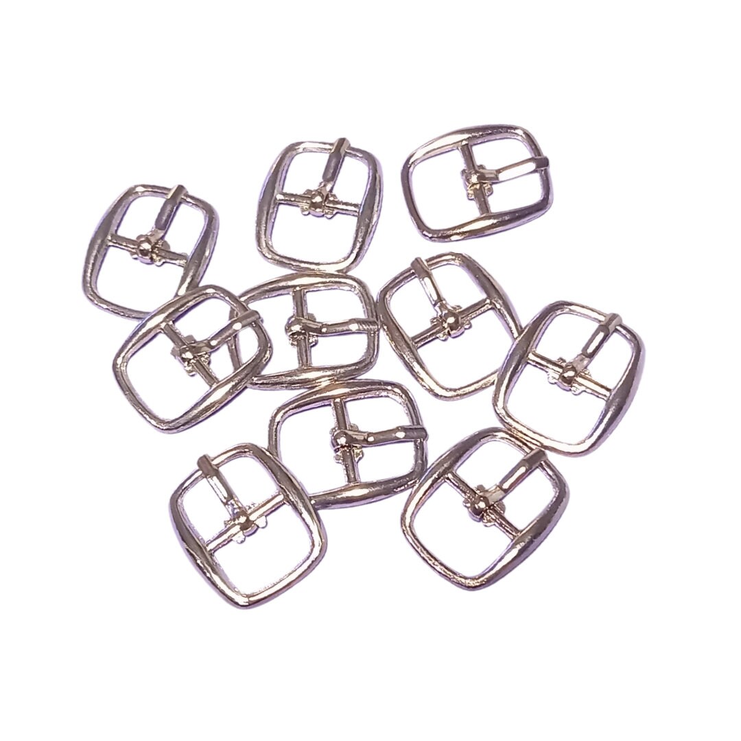 10pcs 12mm 1/2 Inch Pin Buckles, Silver Color Strap Buckles, Metal ...