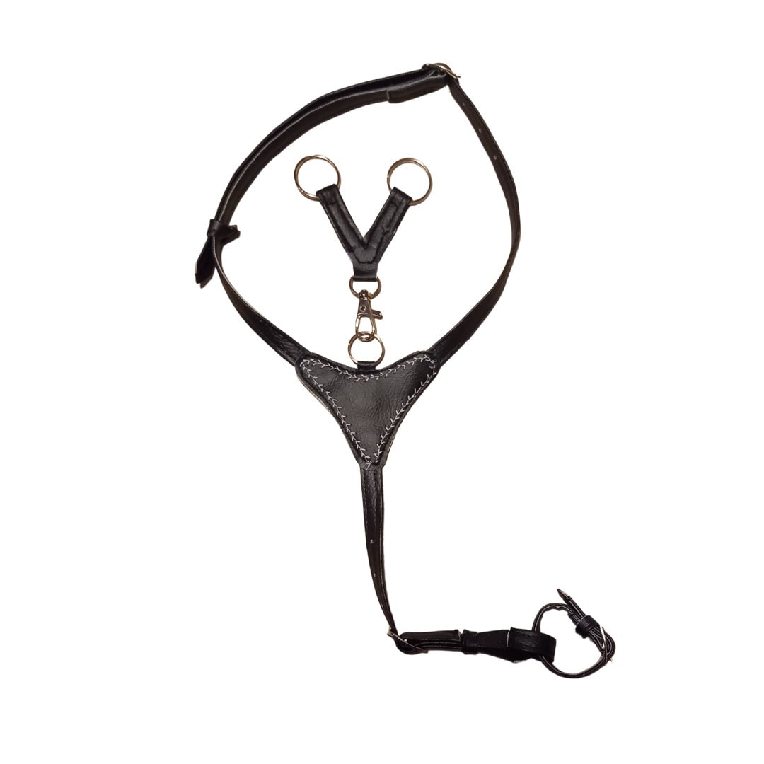 Leather Martingale & Breastplate With Snap Hooks for Hobby Horse Bridle ...