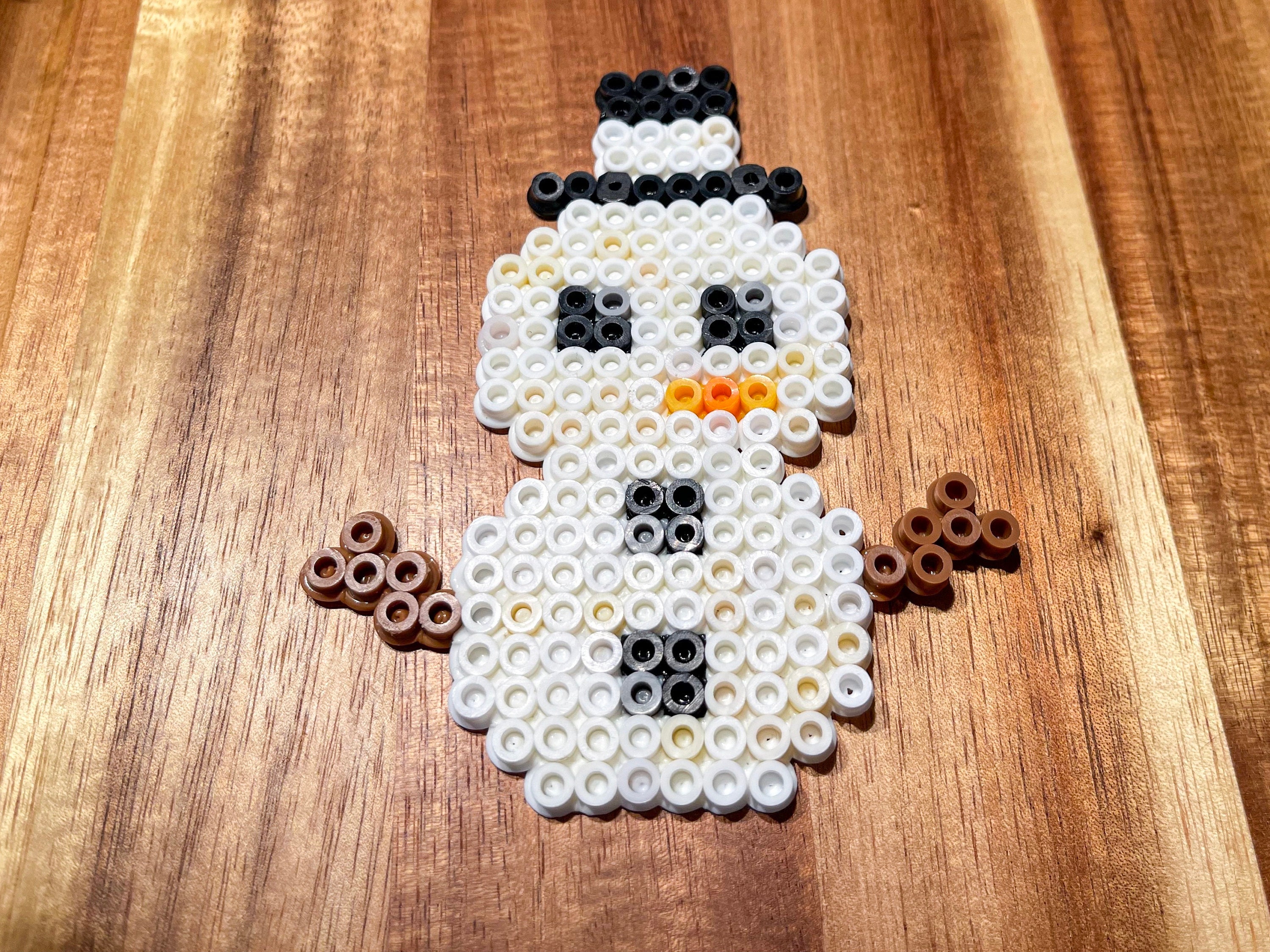 Perler Beads Snowman - Etsy