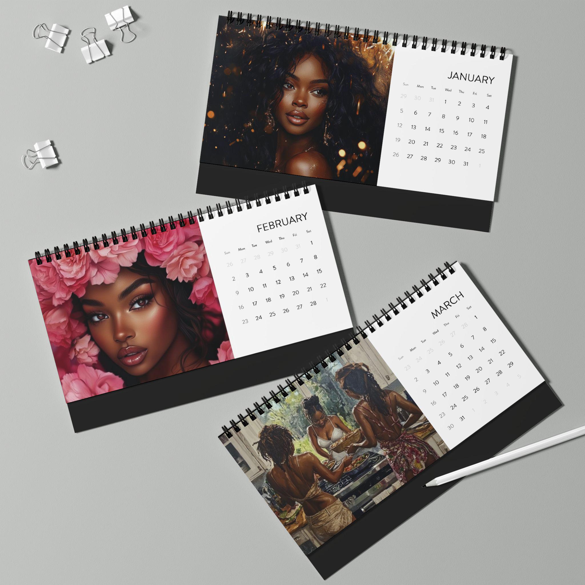 Desktop Calendar 2025 Grid - Etsy