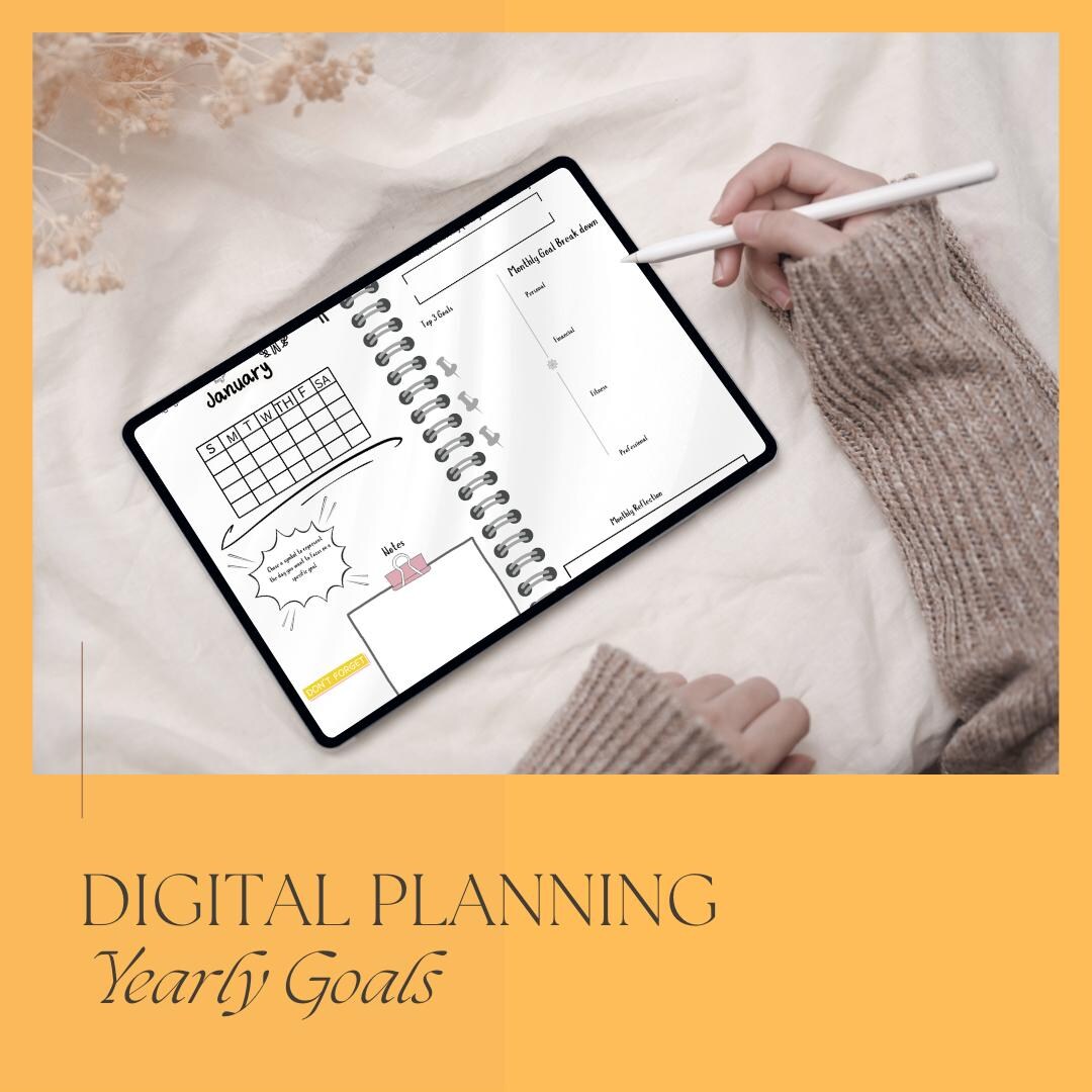 Digital Planner Template Editable Organizer Academic and Personal Goal ...