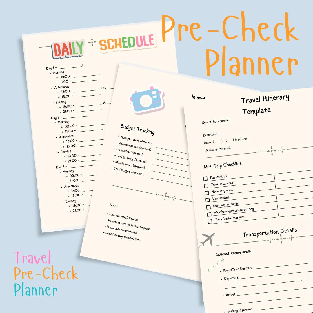 Travel Planning Checklist Template for Girl Trips, Birthdays and More ...