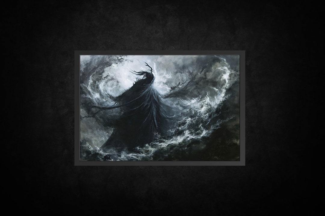 Abstract Gothic Art Paper Poster Print - Soul's Agony | Dark Academy ...