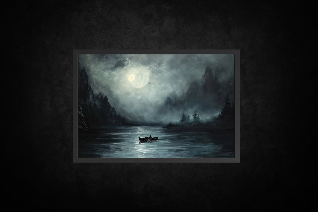 Gothic Sea Art Paper Poster Print - Lunar Lullaby | Gothic Art | Dark ...