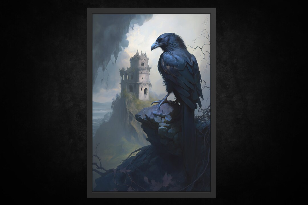 Paper Poster Print - the Crumbling Tower | Gothic Wall Art | Gothic Art ...
