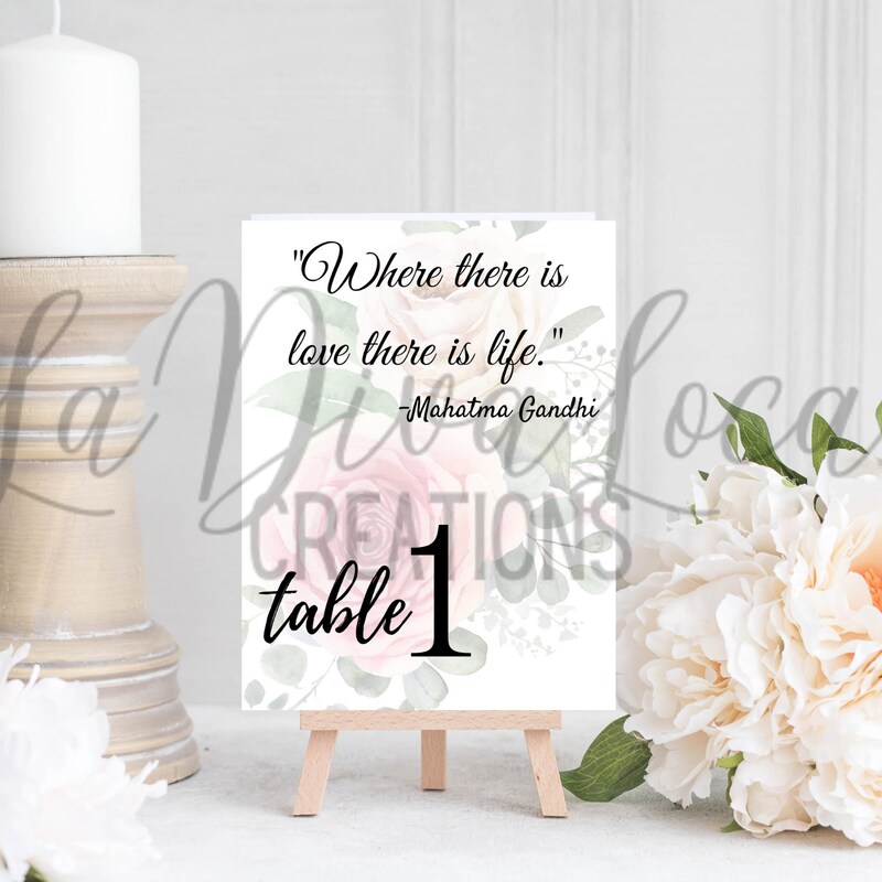 Table Number Quotes - Etsy