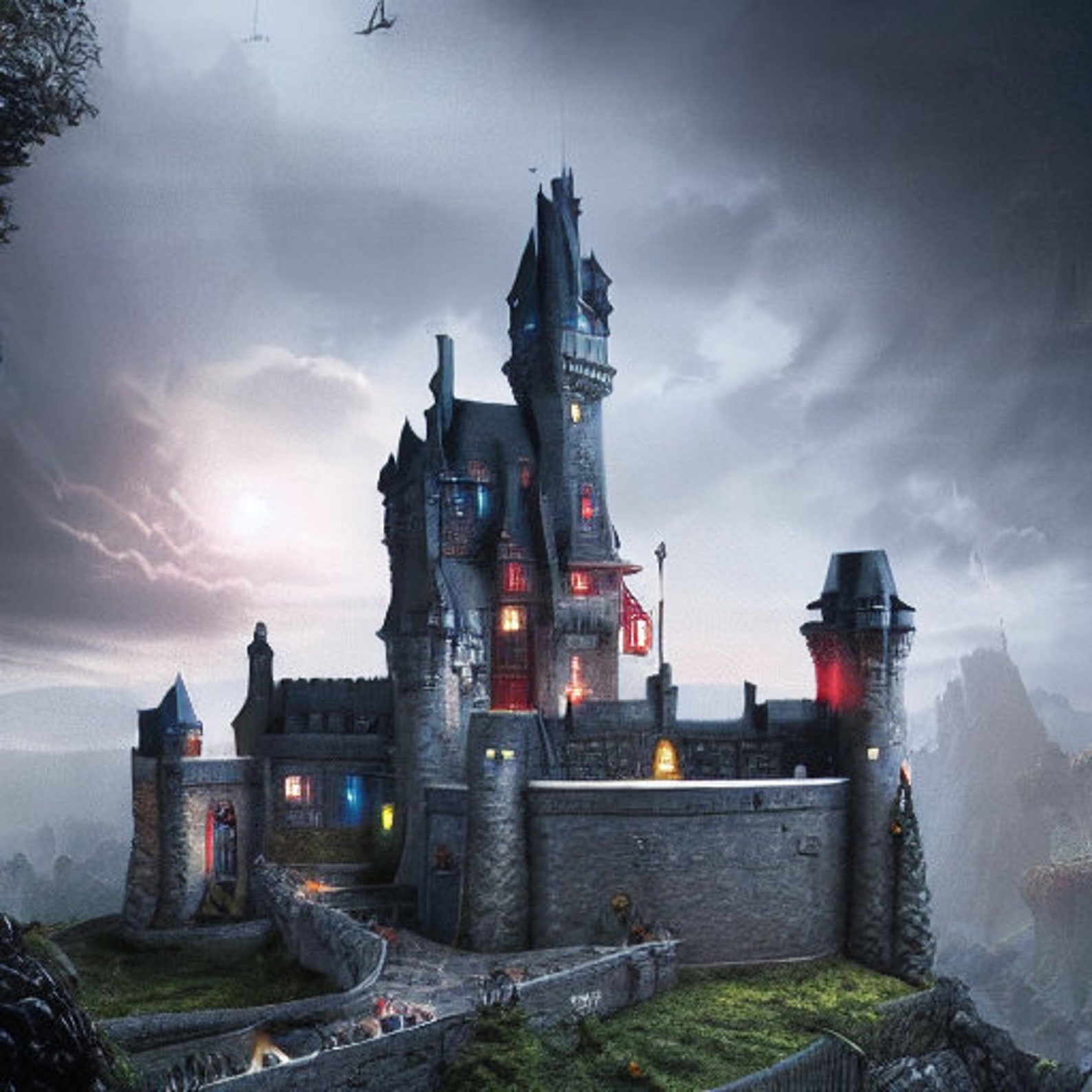 Ai Generated Castles 80 Images - Etsy