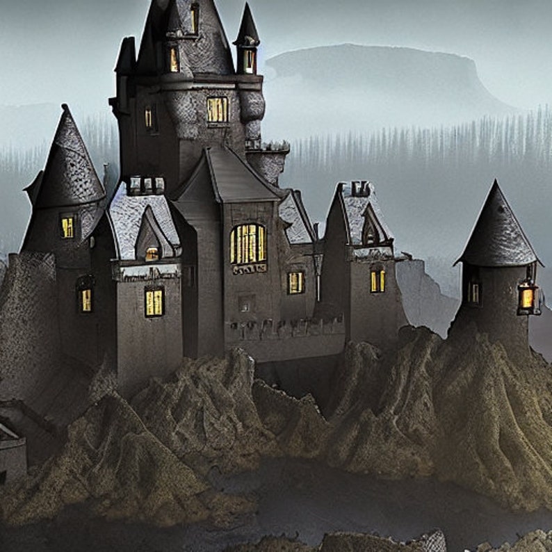 Ai Generated Castles 80 Images - Etsy