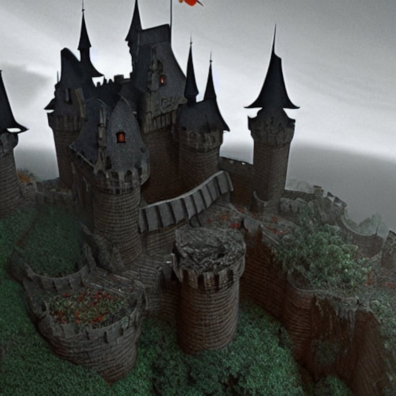 Ai Generated Castles 80 Images - Etsy