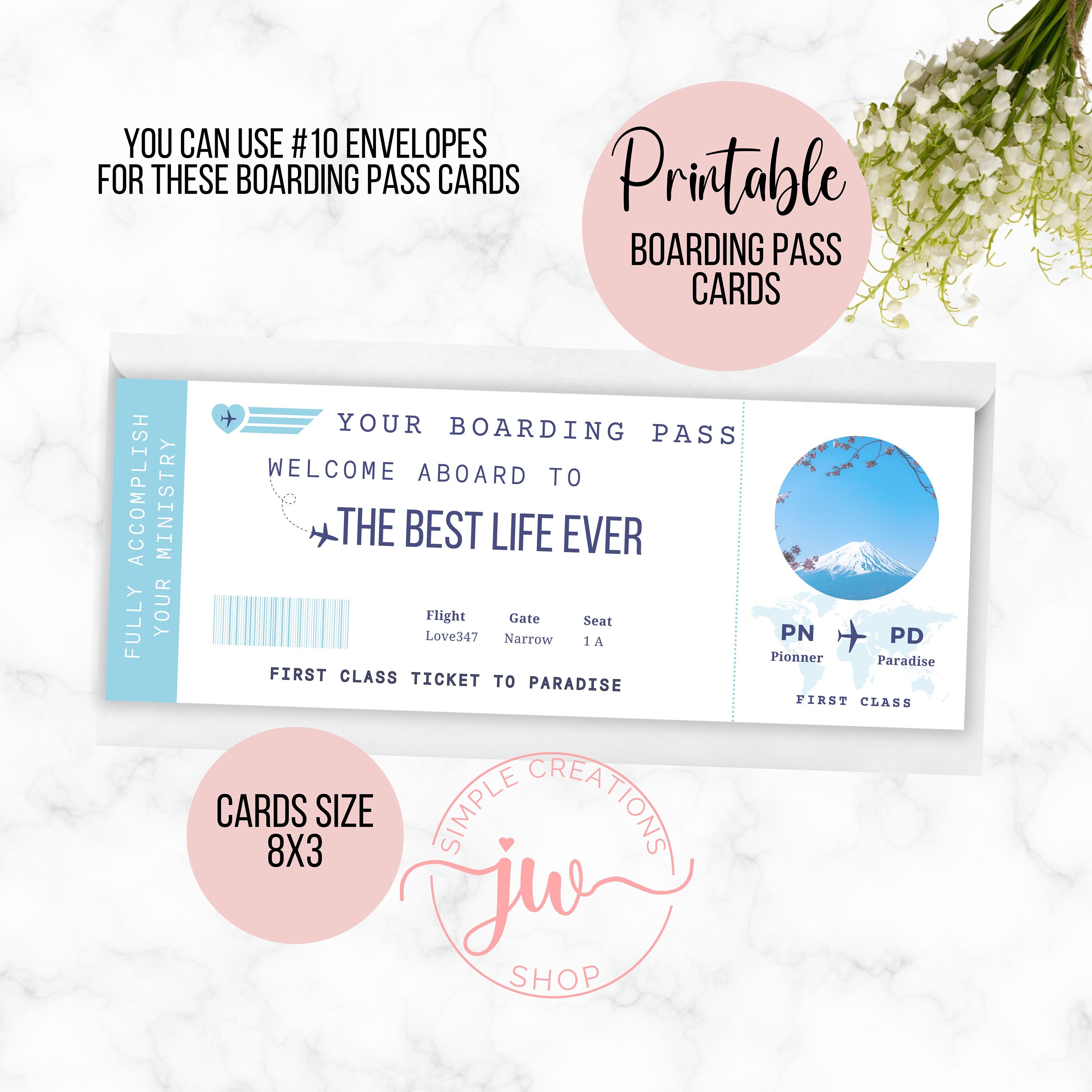 Boarding Pass Card, JW Best Life Ever Printable Cards, JW Gift Ideas ...