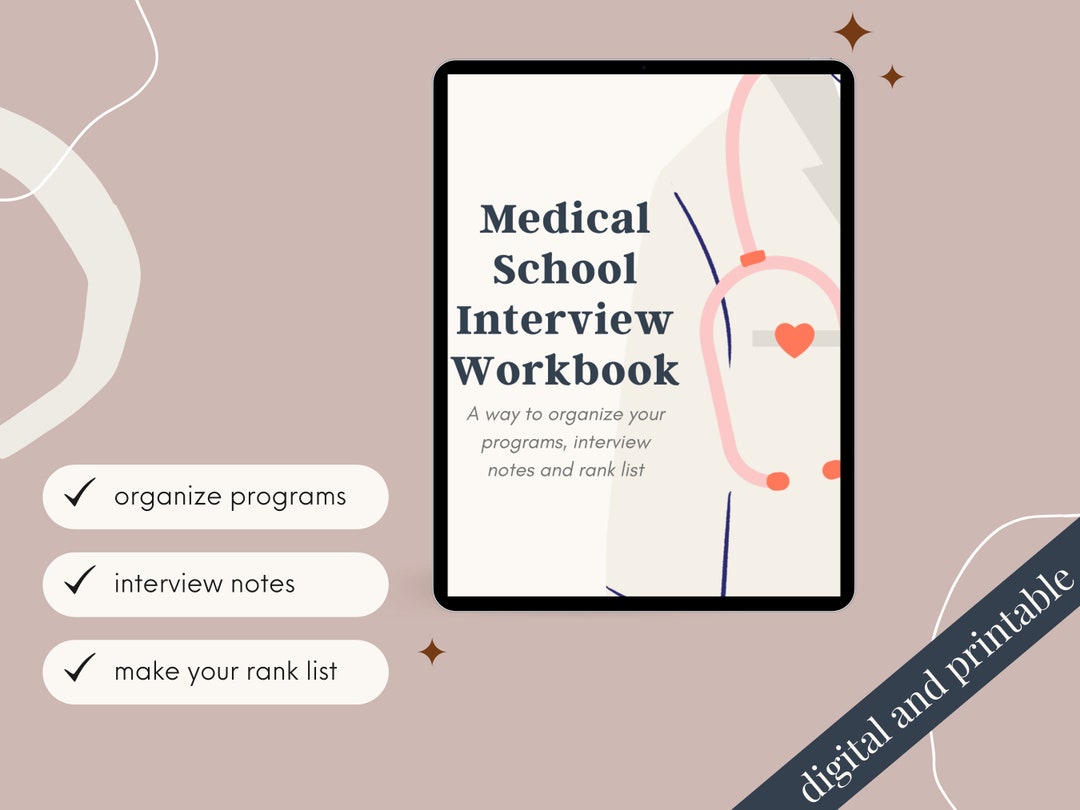 Medical School Interview Workbook - Etsy