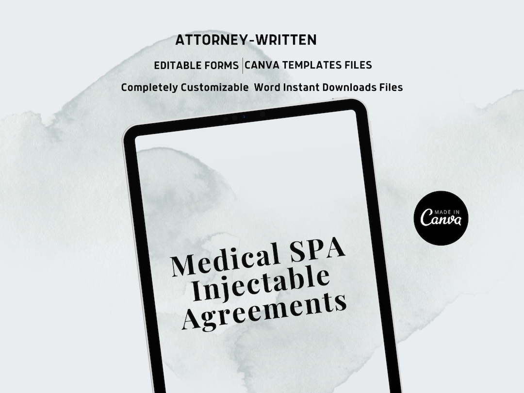 Injectables Forms Bundle Canva Templates Botox Botulinum - Etsy