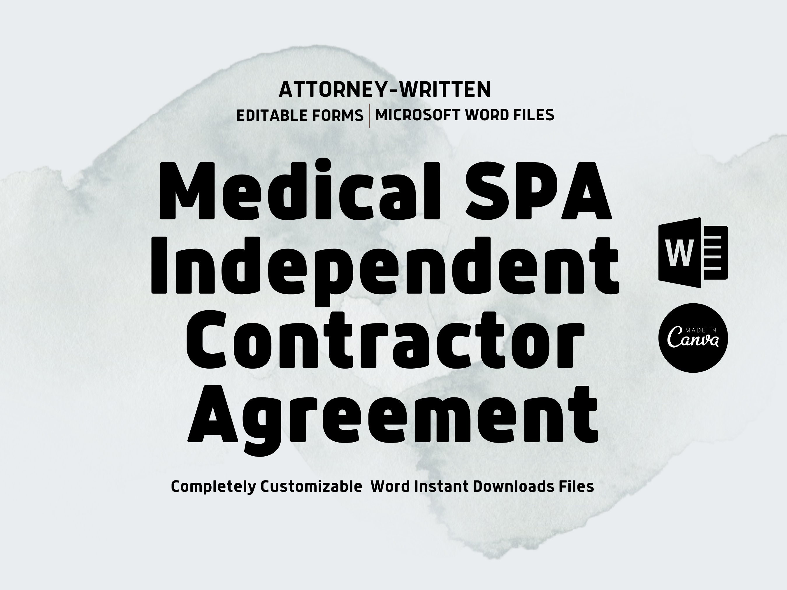 Medical Spa Independent Contractor Agreement Template (digital Download ...