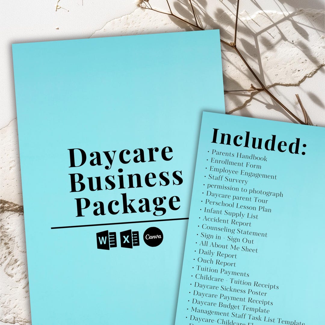 Daycare Business Start up Kit, Forms Bundle Perfect for Preschool, in ...
