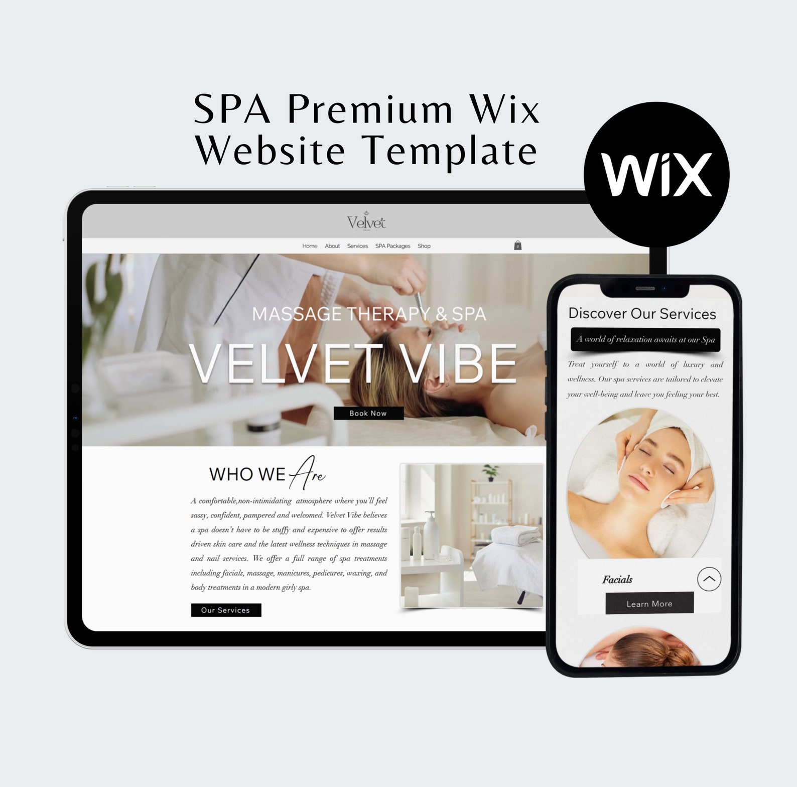 Minimalist Spa Wix Website Template: Esthetician, Cosmetician Theme - Etsy