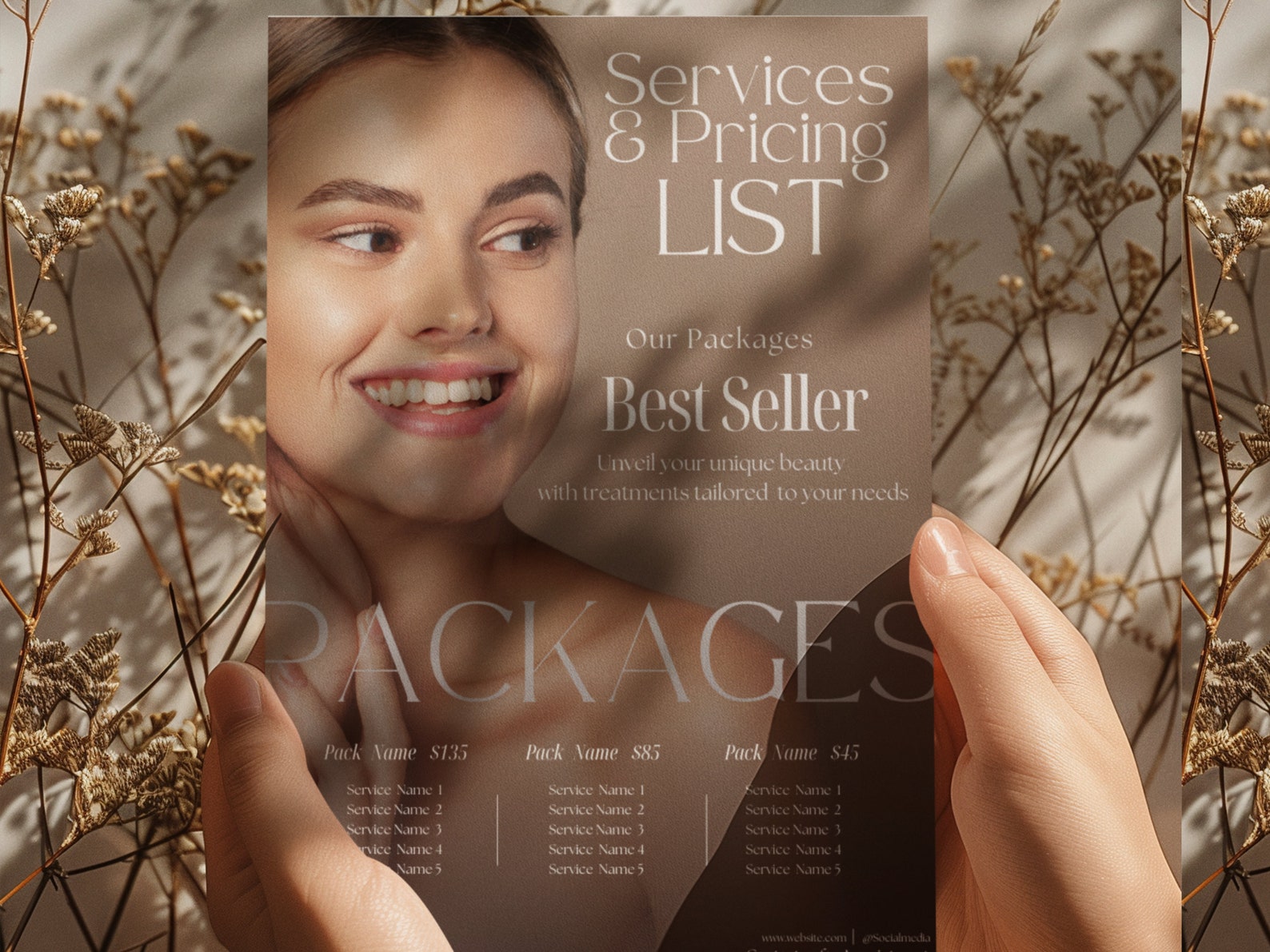 Beauty Salon Flyer Templates Design, Medical Spa Services & Pricing ...