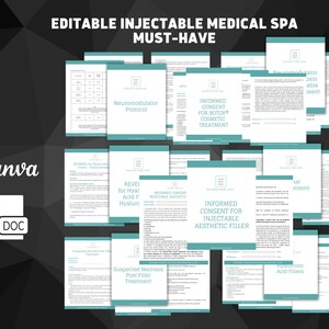Injectables Forms Bundle Canva Templates, Botox, Botulinum Toxin ...