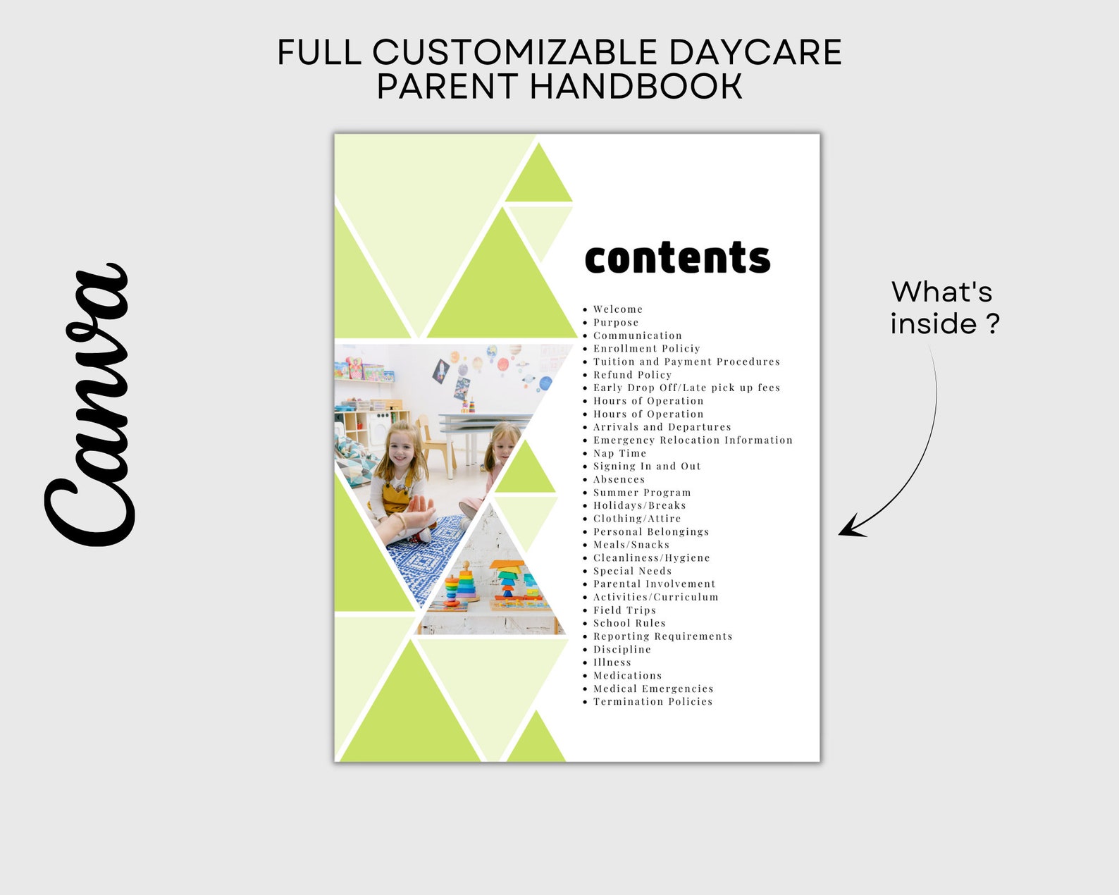 Daycare Parent Handbook, Daycare Policies and Procedures, Childcare ...