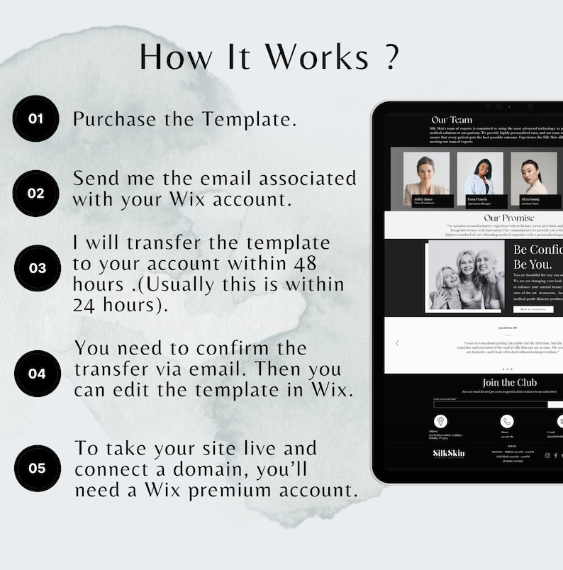 Clinical Spa Wix One Page Website Templates, Perfect for Spa, Beauty ...