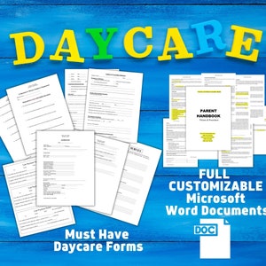 Daycare Business Start up Kit, Forms Bundle Perfect for Preschool, in ...