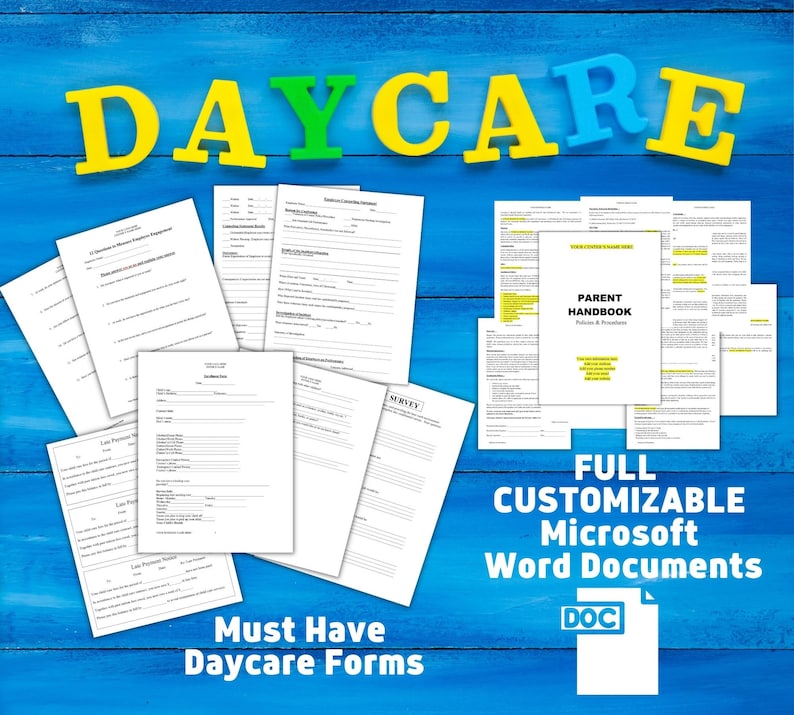 Daycare Business Start up Kit Forms Bundle Perfect for - Etsy