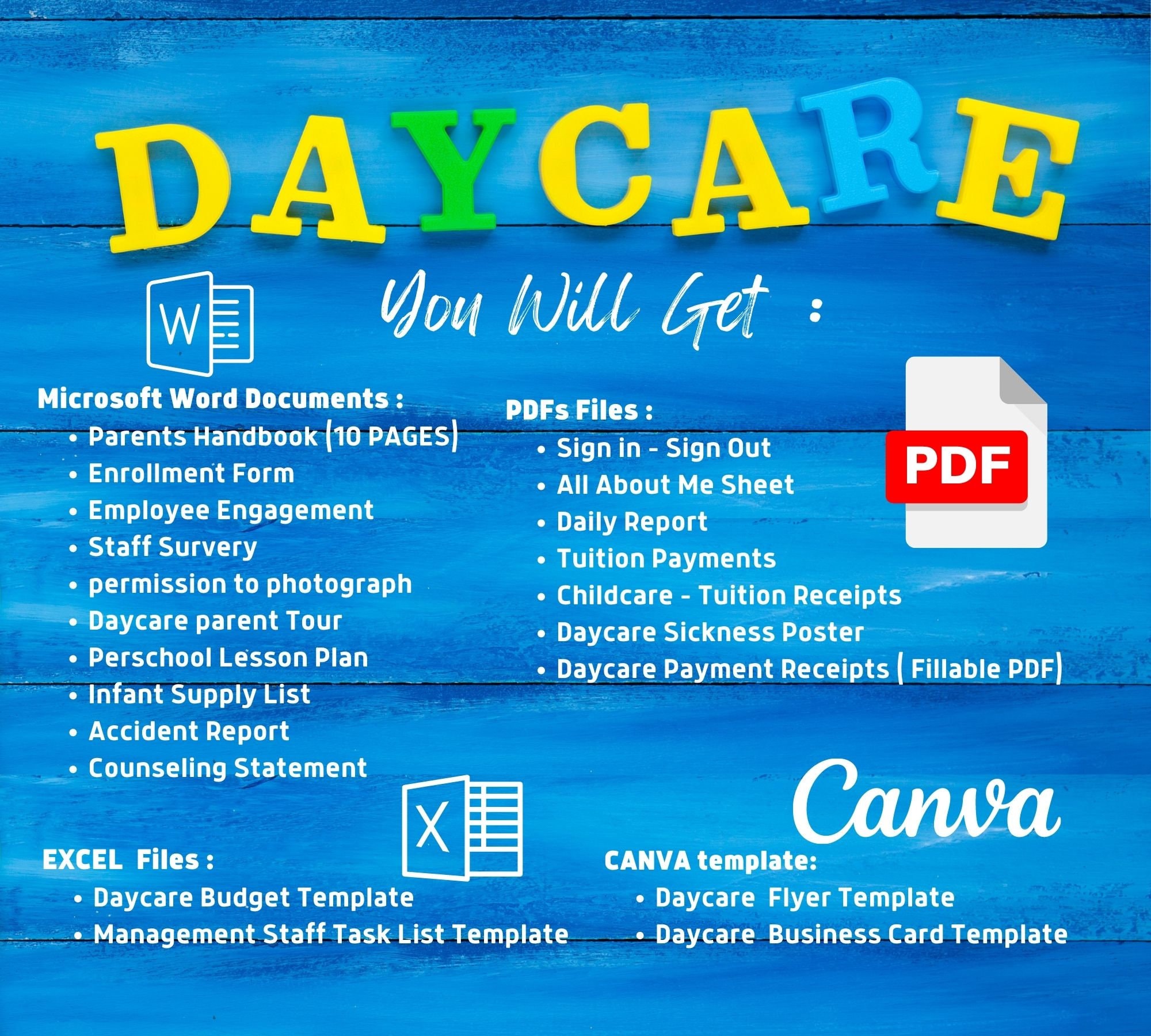 Daycare Business Start up Kit Forms Bundle Perfect for - Etsy