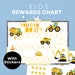Construction Reward Chart | Construction Kids Behavior Chart | Sticker ...
