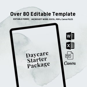 Daycare Business Start up Kit, Forms Bundle Perfect for Preschool, in ...