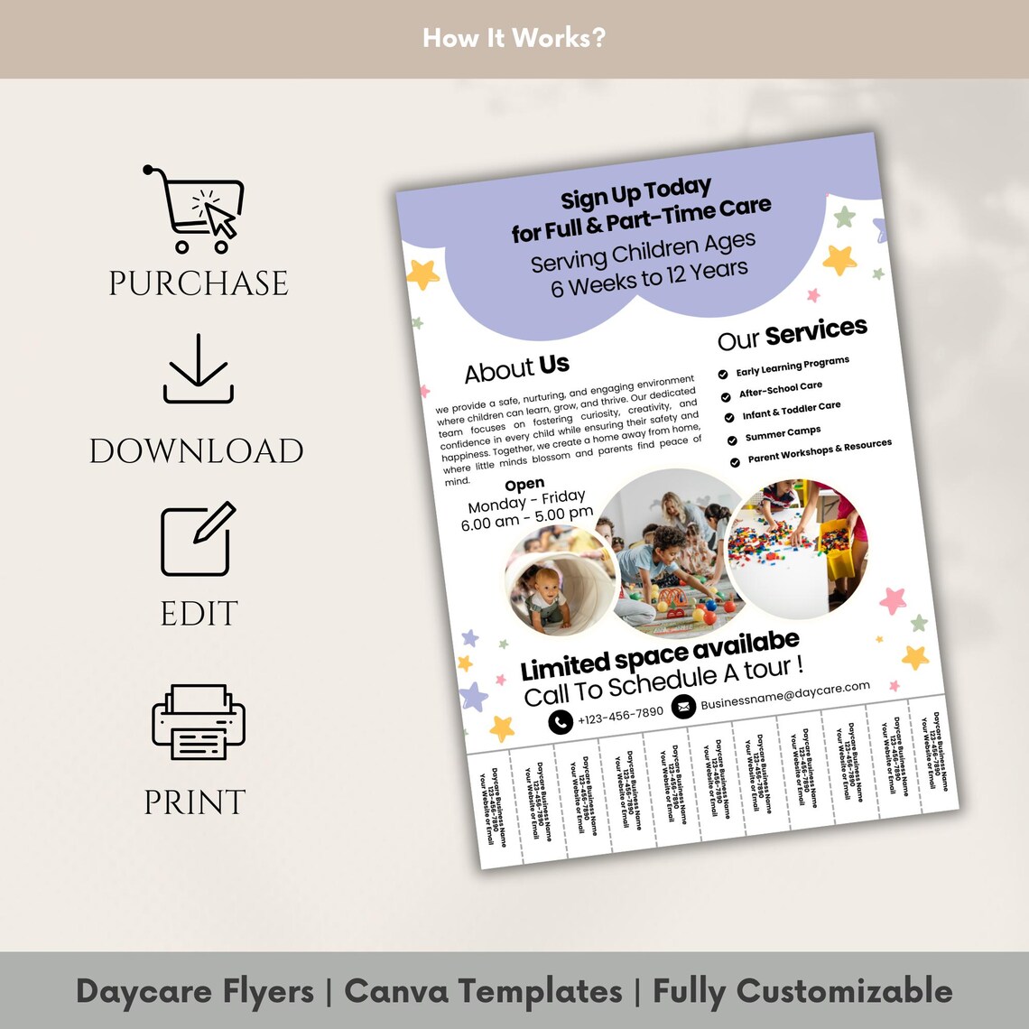 Daycare Flyer Template, Childcare Brochuers Template, Home Daycare ...