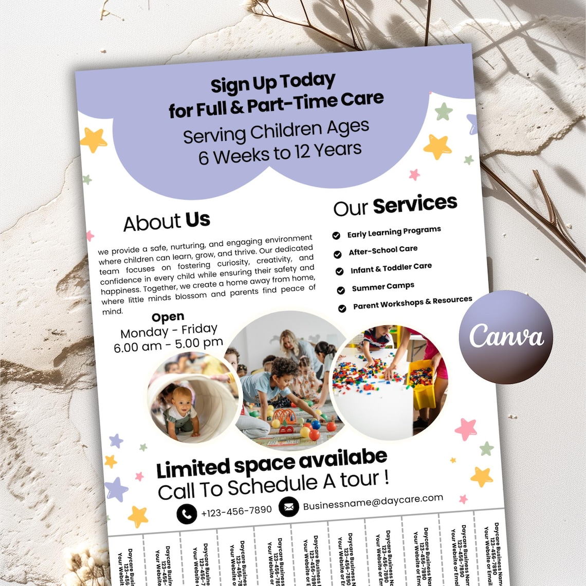 Daycare Flyer Template, Childcare Brochuers Template, Home Daycare ...