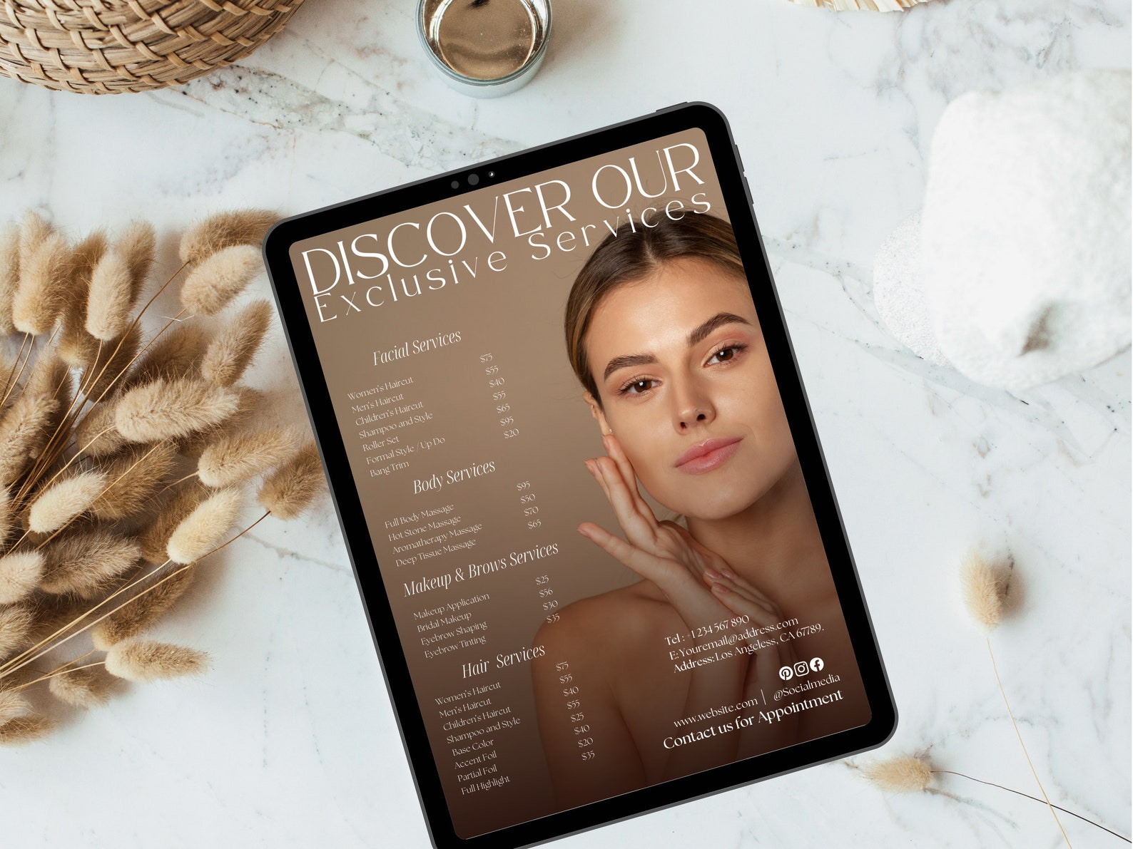 Beauty Salon Flyer Templates Design, Medical Spa Services & Pricing ...