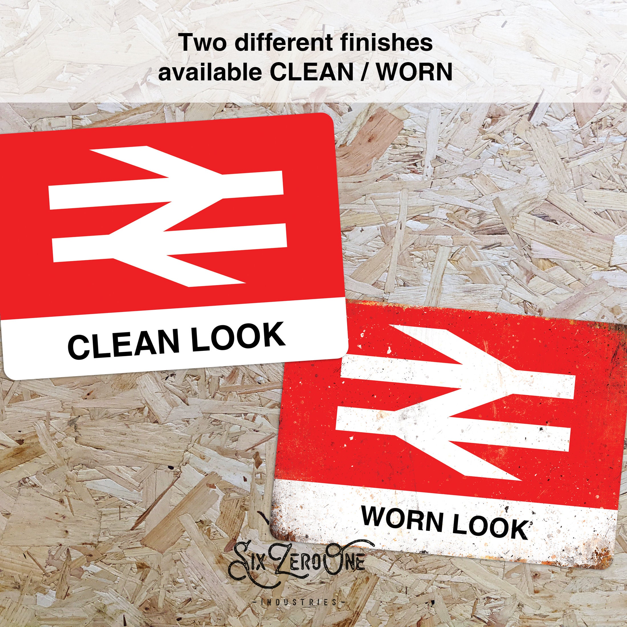 Personalised Train Station Metal Sign Landscape Worn or - Etsy UK