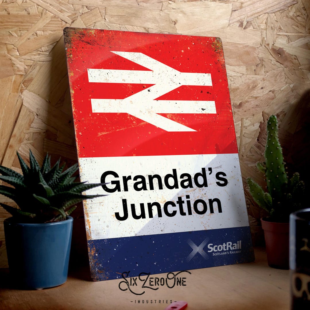 Personalised Scotrail Metal Sign Portrait - Worn or Clean Look ...