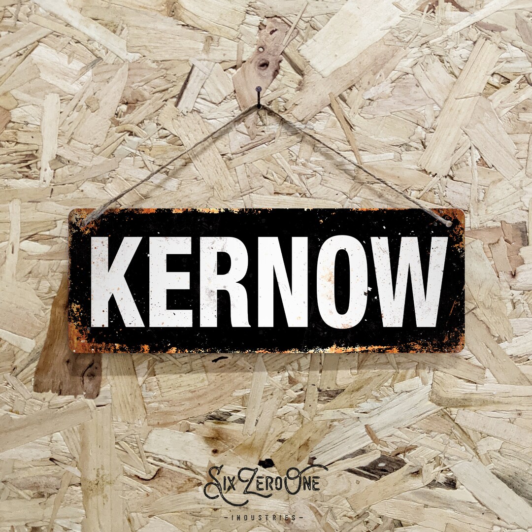 Kernow Vintage Worn Rusty Look Print Road Sign Cornwall Cornish One and ...