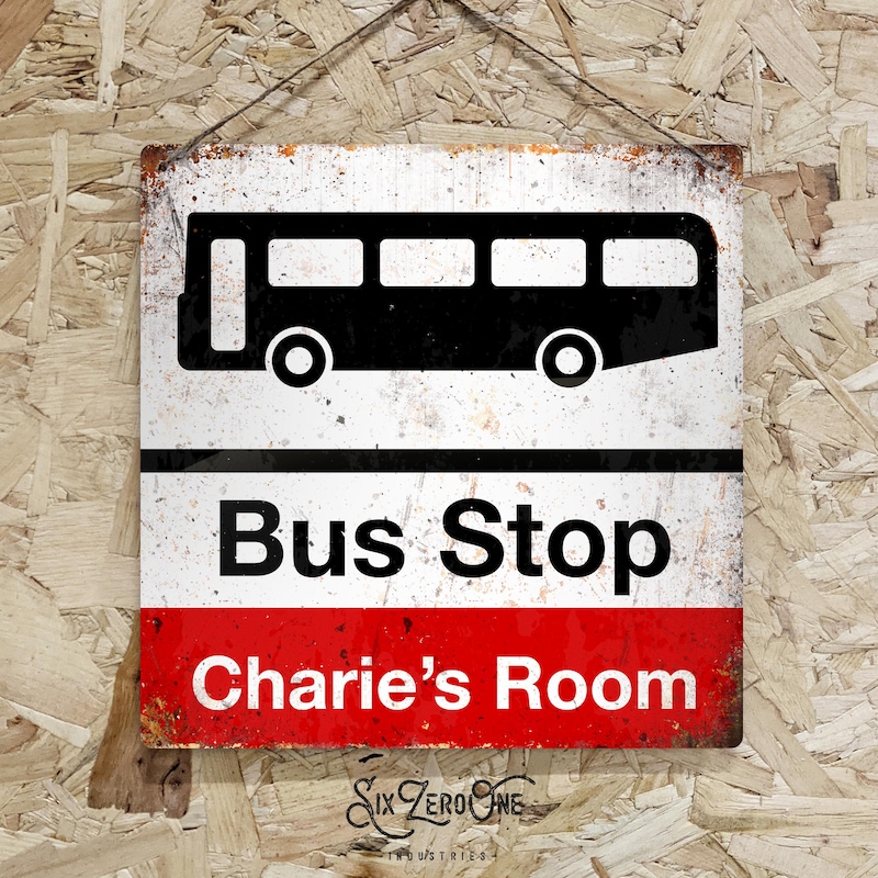 Bus Stop Sign - Etsy UK