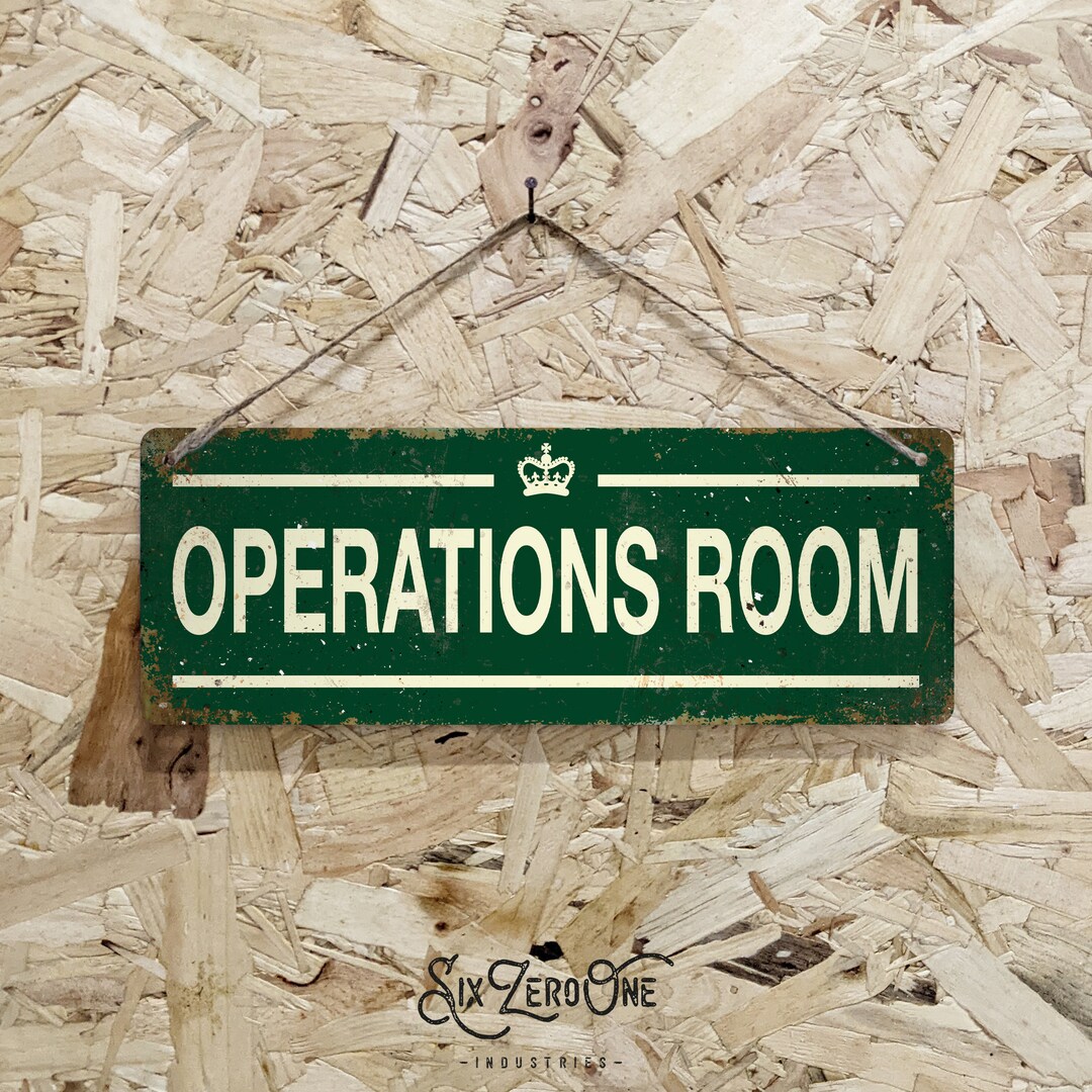 WW2 OPERATIONS ROOM Metal Sign Horizontal - Vintage Worn Rusty Look ...