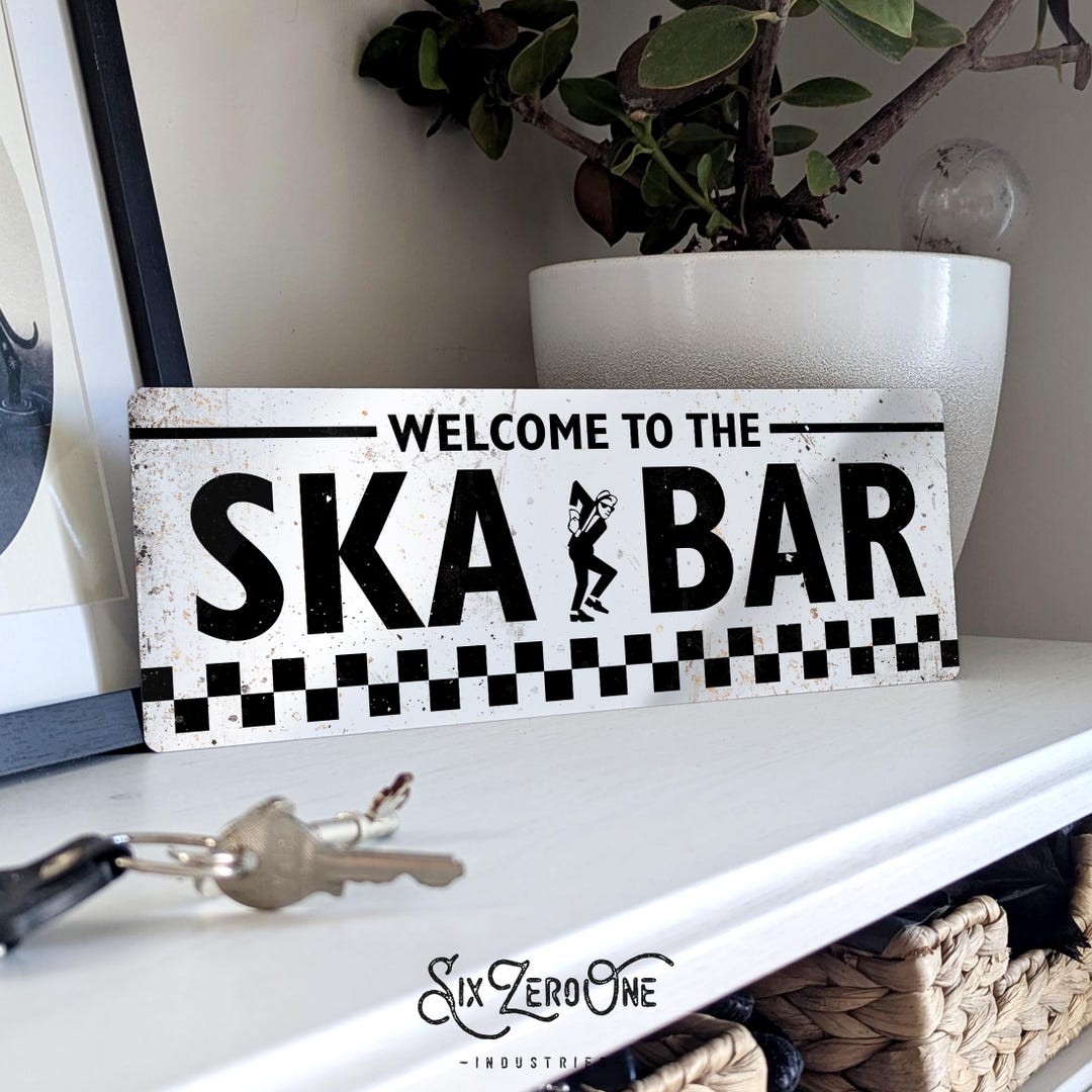 Welcome to the SKA BAR Metal Sign Horizontal - Vintage Worn Rusty Look ...