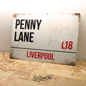 Personalised Metal Street Sign. Worn or Clean Look Available in 3 Sizes ...