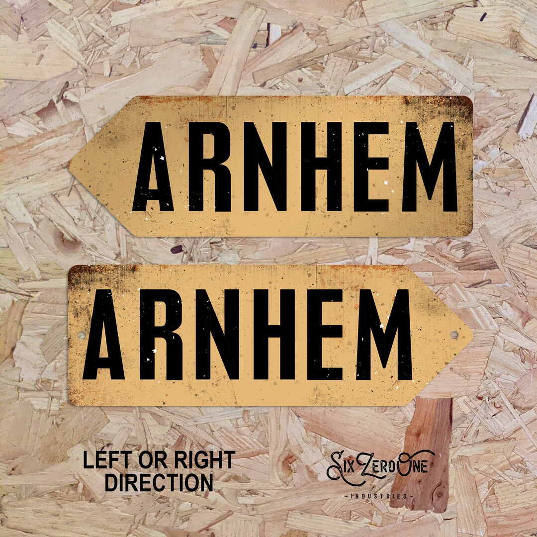 WW2 ARNHEM Metal Arrow Sign. Vintage Worn Rusty Look. Replica - Etsy