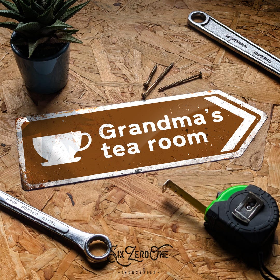 Personalised Cafe Arrow Metal Sign. Worn or Clean Look Available ...