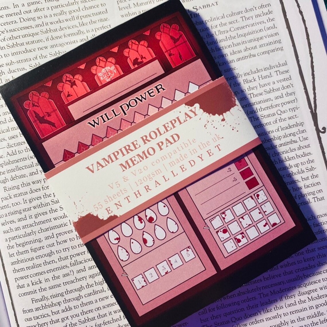 Vampire Roleplay Memo Pad - Etsy