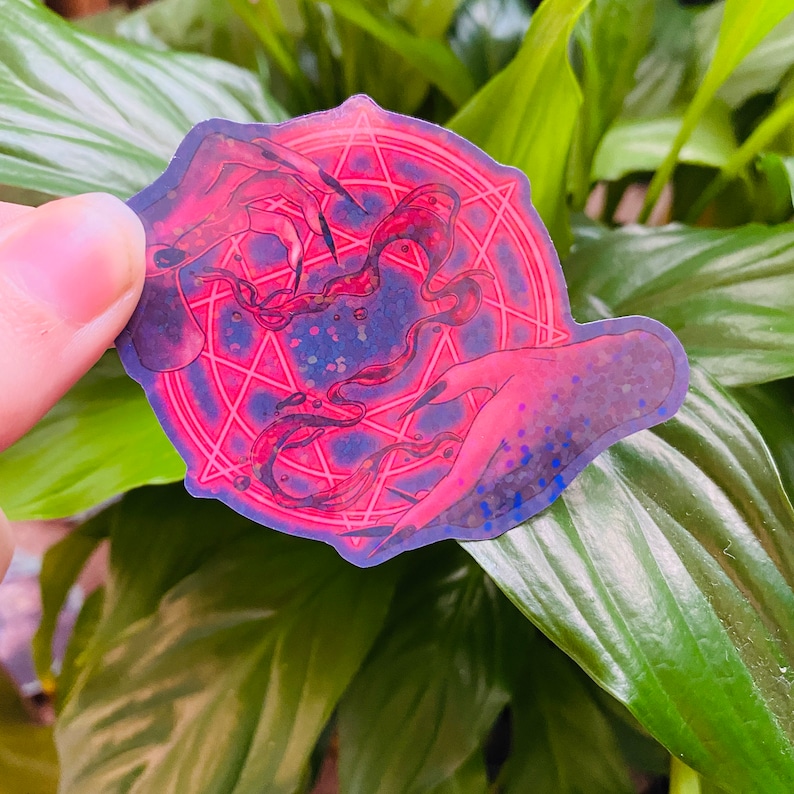 Blood Magic Holographic Sticker - Etsy