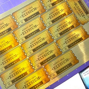 Elysium Ticket - Shiny Aesthetic Sticker - Etsy