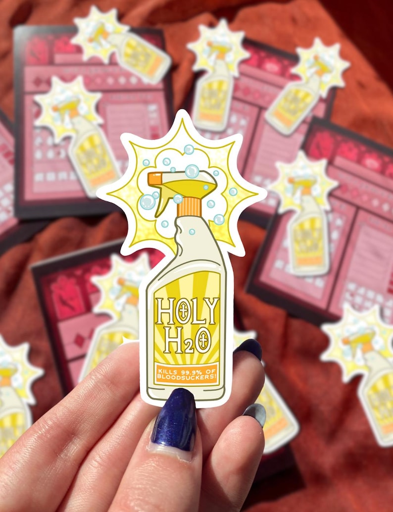 Holy H20 Spray - Gothic Vampire Sticker - Etsy