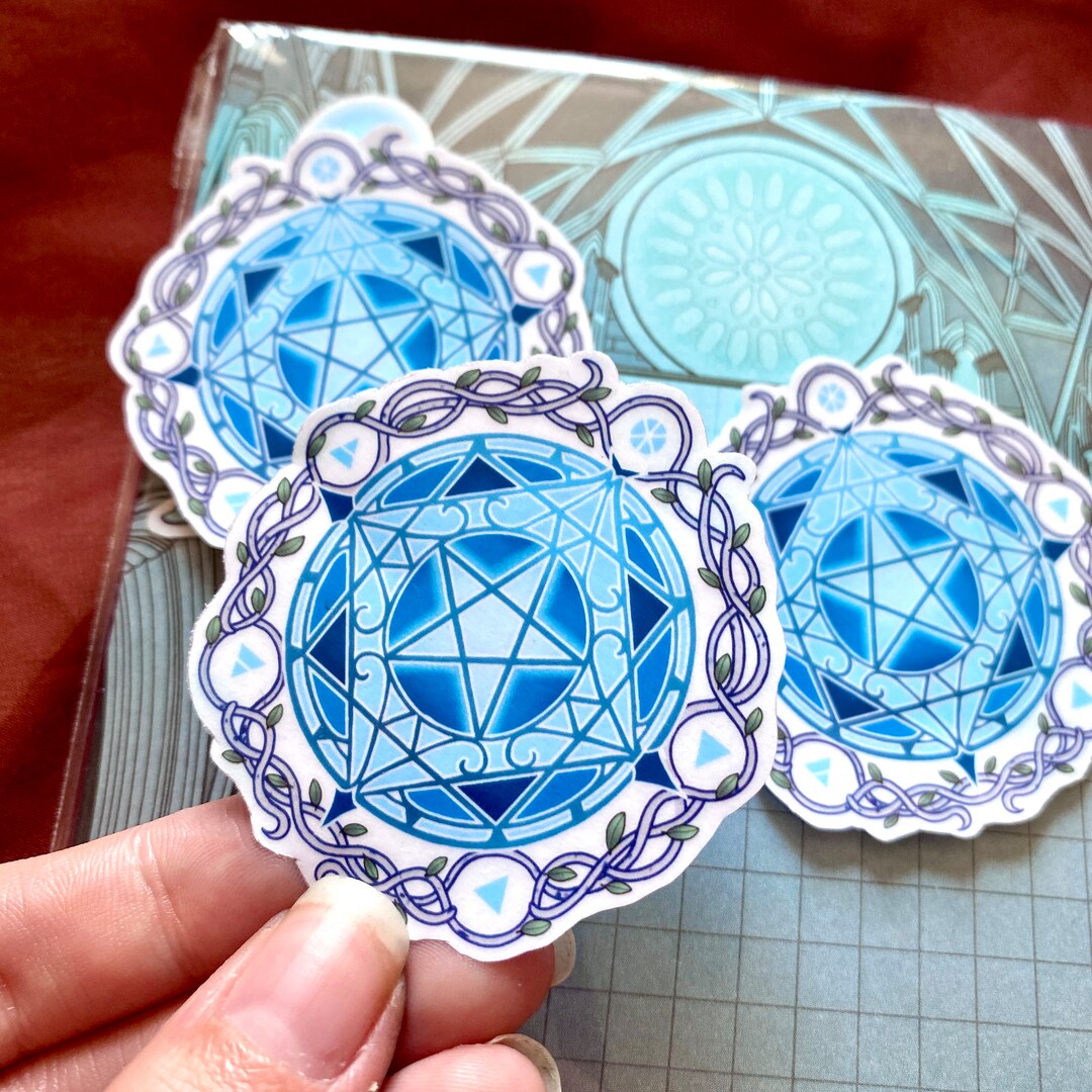 Glowing Pentacle - Arcane Witchy Gothic Sticker - Etsy