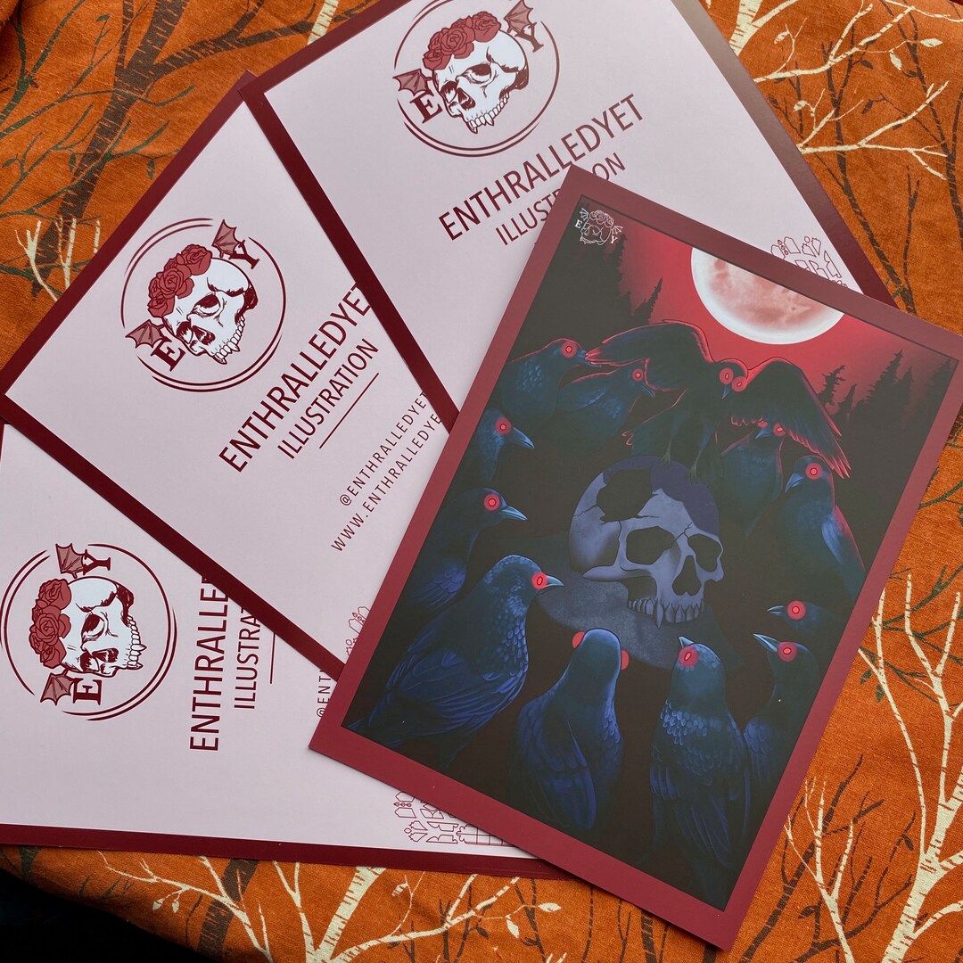 The Murder RED [limited Edition] - Gothic Print (postcard / A5) - Etsy