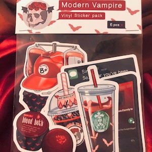 Blood Bubble Tea - Vampire Sticker - Etsy
