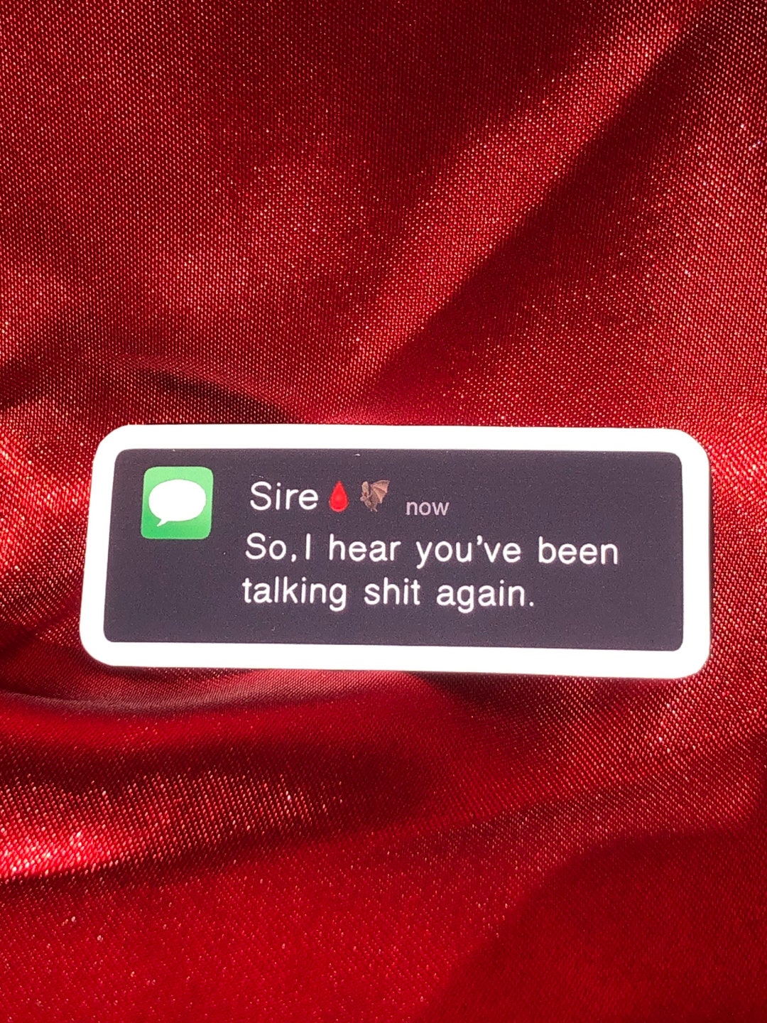 Busted Text Vampire Sticker - Etsy