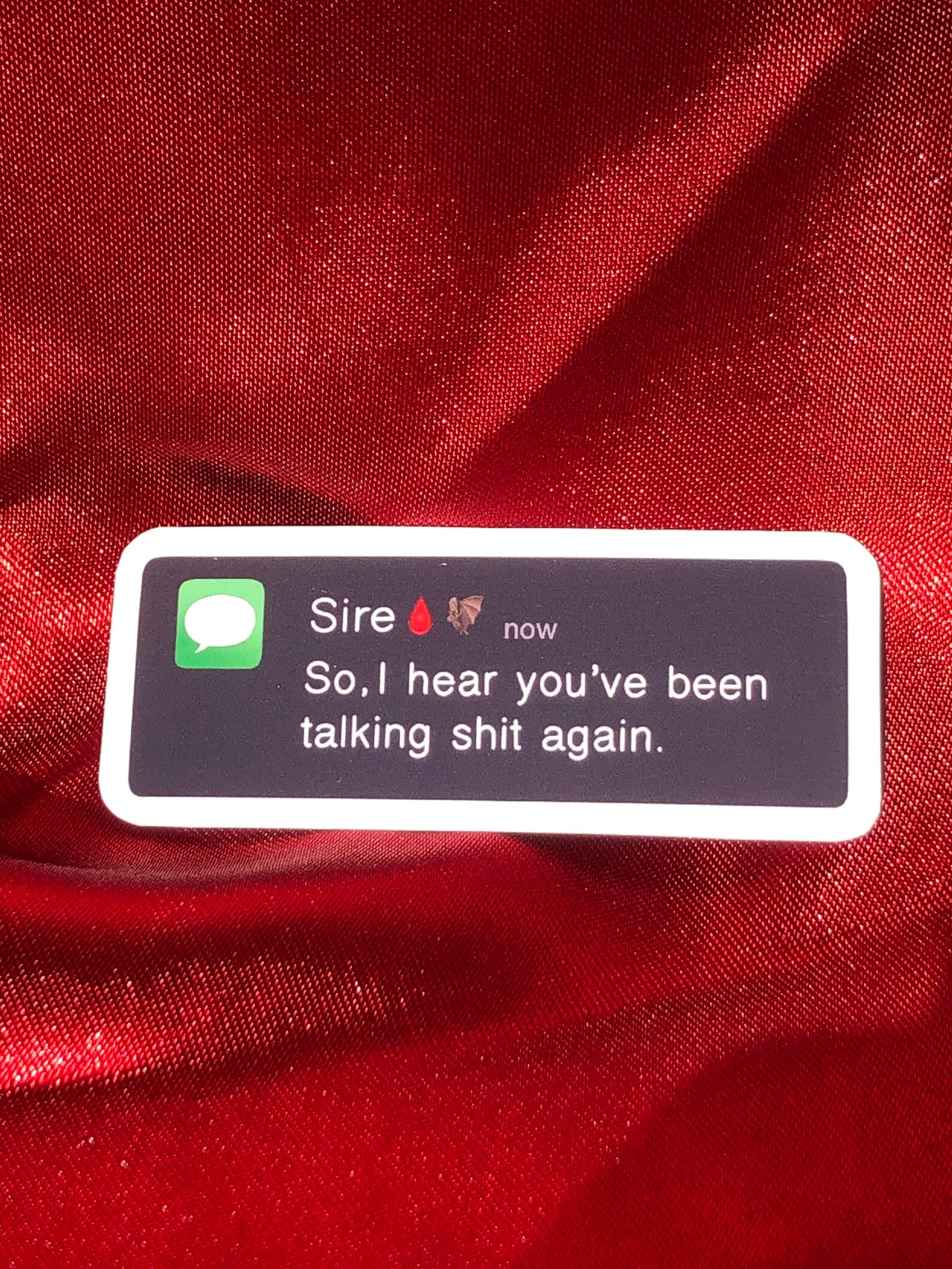 Busted Text Vampire Sticker - Etsy