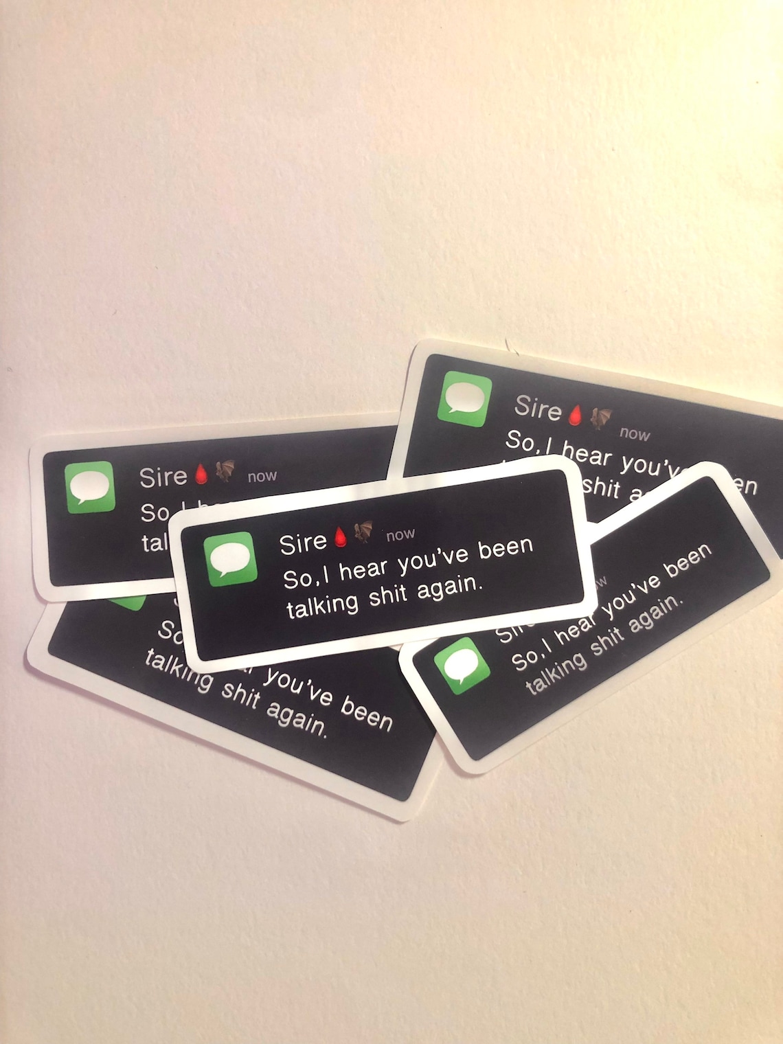 Busted Text Vampire Sticker - Etsy